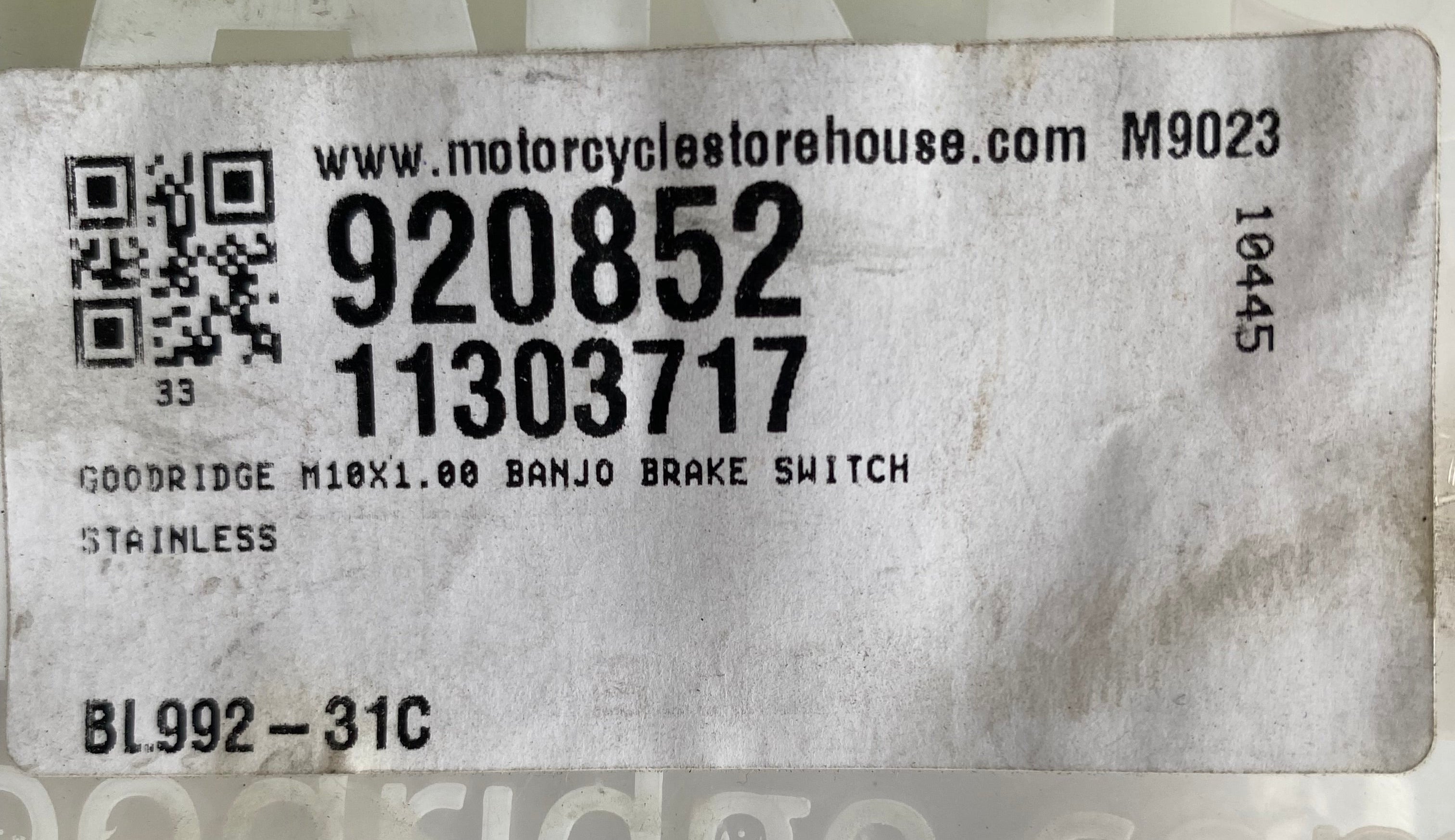 Vis banjo inox avec contacteur feu stop M10 x 1.00 Harley Davidson REF ...